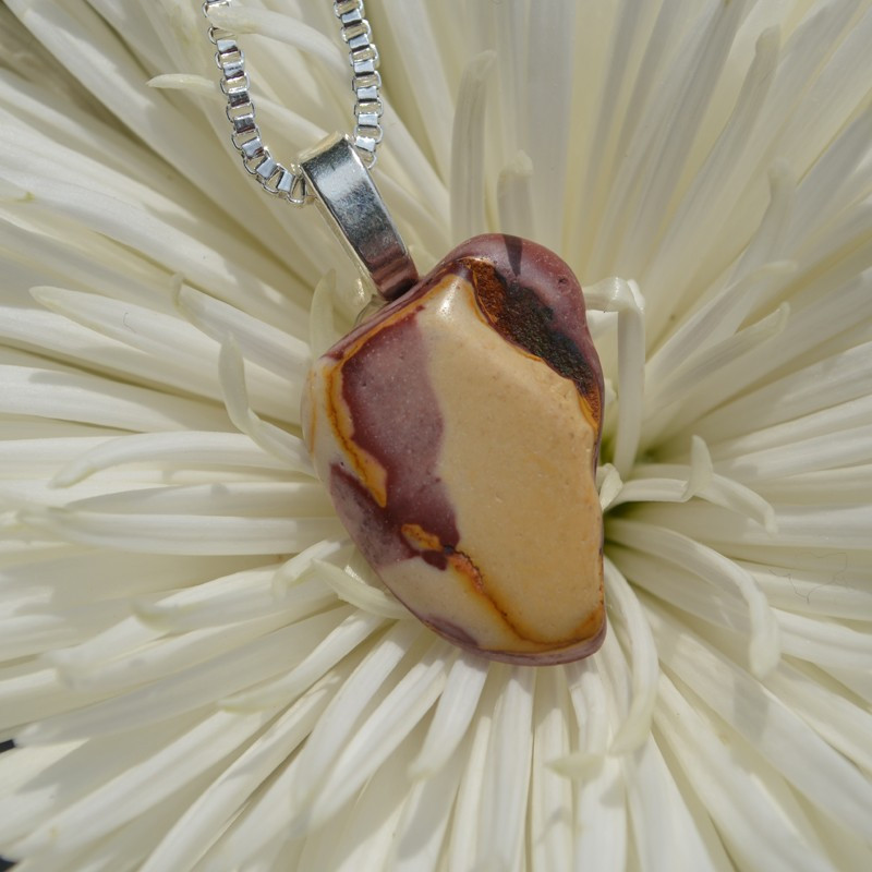 Mookaite Jasper Stone Pendant and Necklace - Made to Order