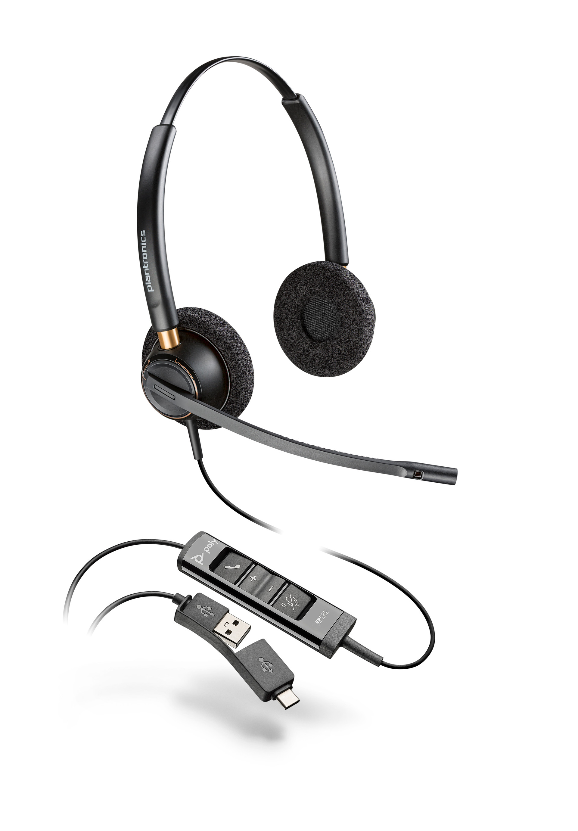 Poly EncorePro EP525 USB Dual Ear Digital Headset UC