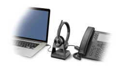 Poly Savi 7300 Office Series Ultra-Secure Wireless DECT Headset System ...