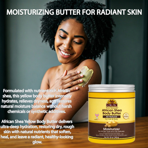 African Shea Yellow Body Butter - 30 oz / 850 gr
