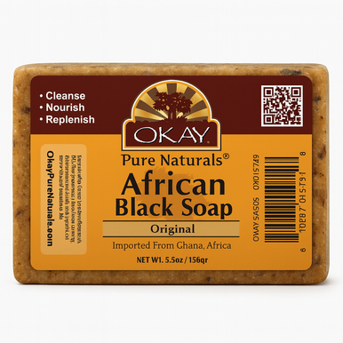 OKAY African Black Soap - 5.5 oz / 142 gr