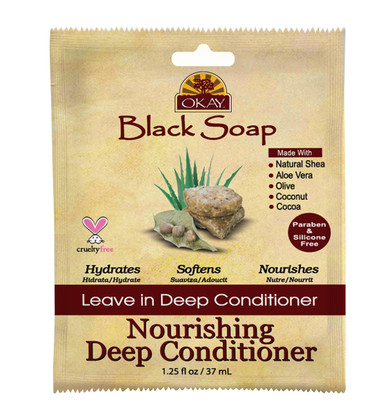 OKAY Pure Naturals Black Soap Leave in Conditioner - 1.25 oz / 37 ml ...