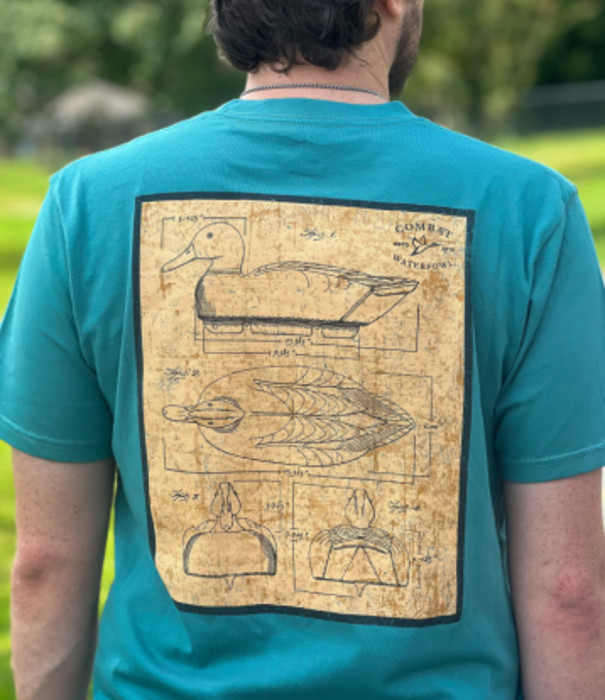 COMBAT WATERFOWL DECOY PATTERN T-SHIRT SEAFOAM - Pee Dee Outfitters