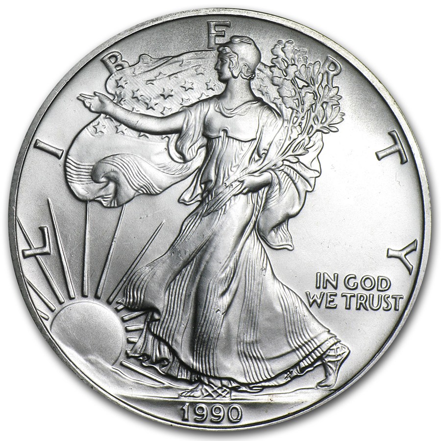 1990 American Silver Eagle - Currency and Coin