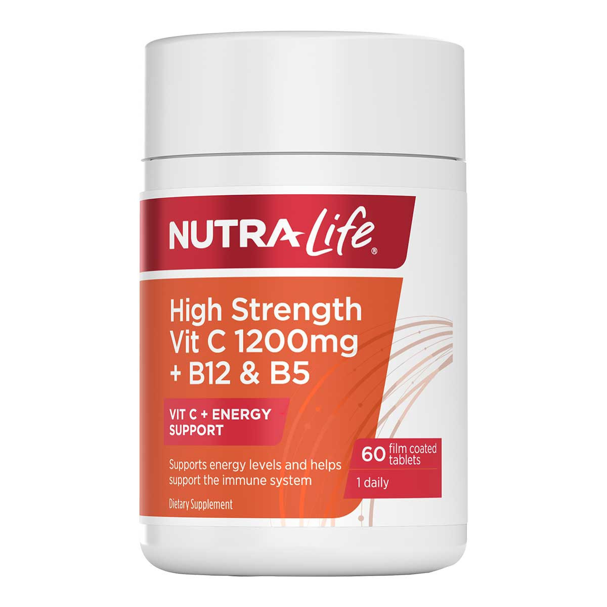 Buy High Strength Vit C 1200mg + B12 & B5 by Nutra-Life I HealthPost NZ