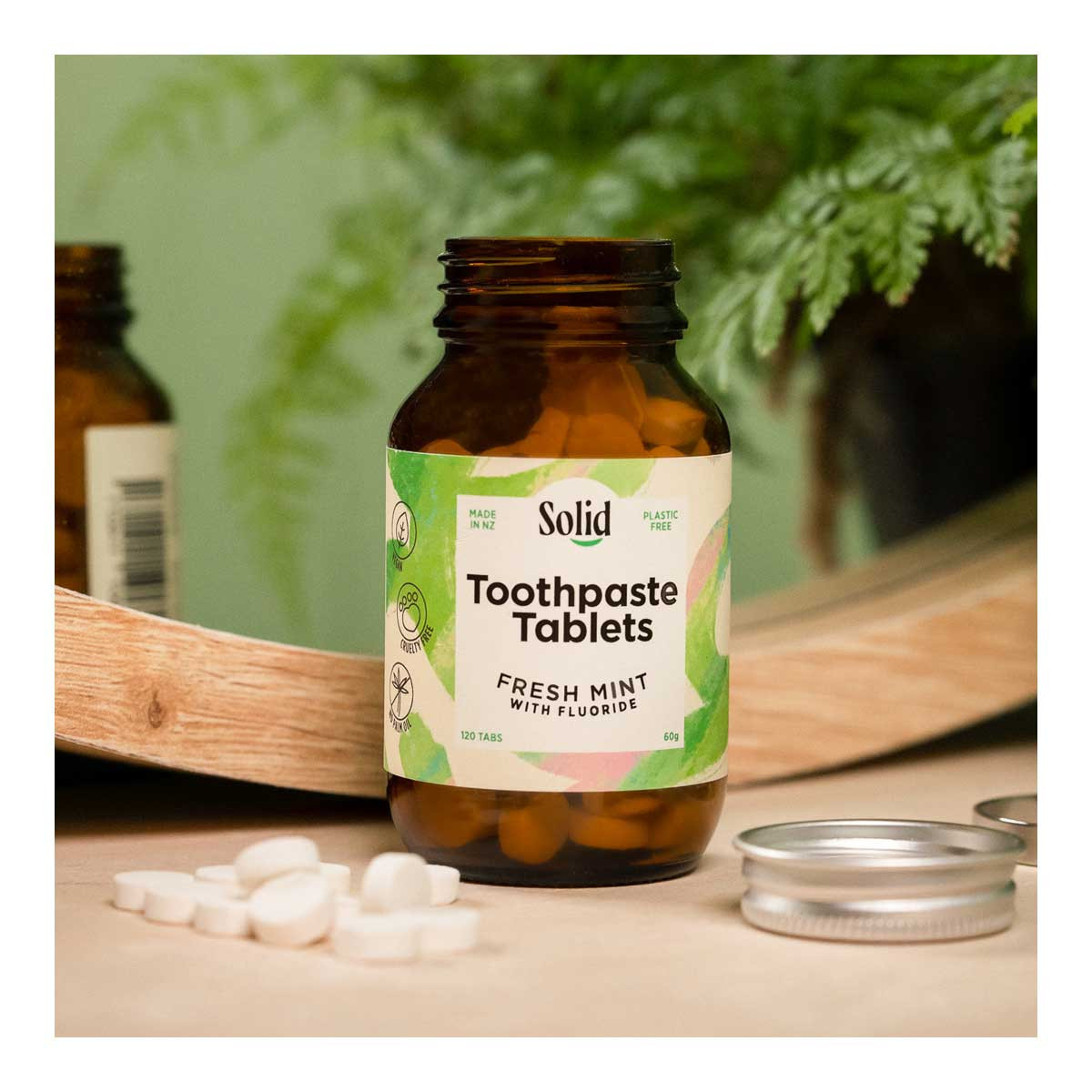 Buy Toothpaste Tablets - Fresh Mint with Fluoride by Solid I HealthPost NZ