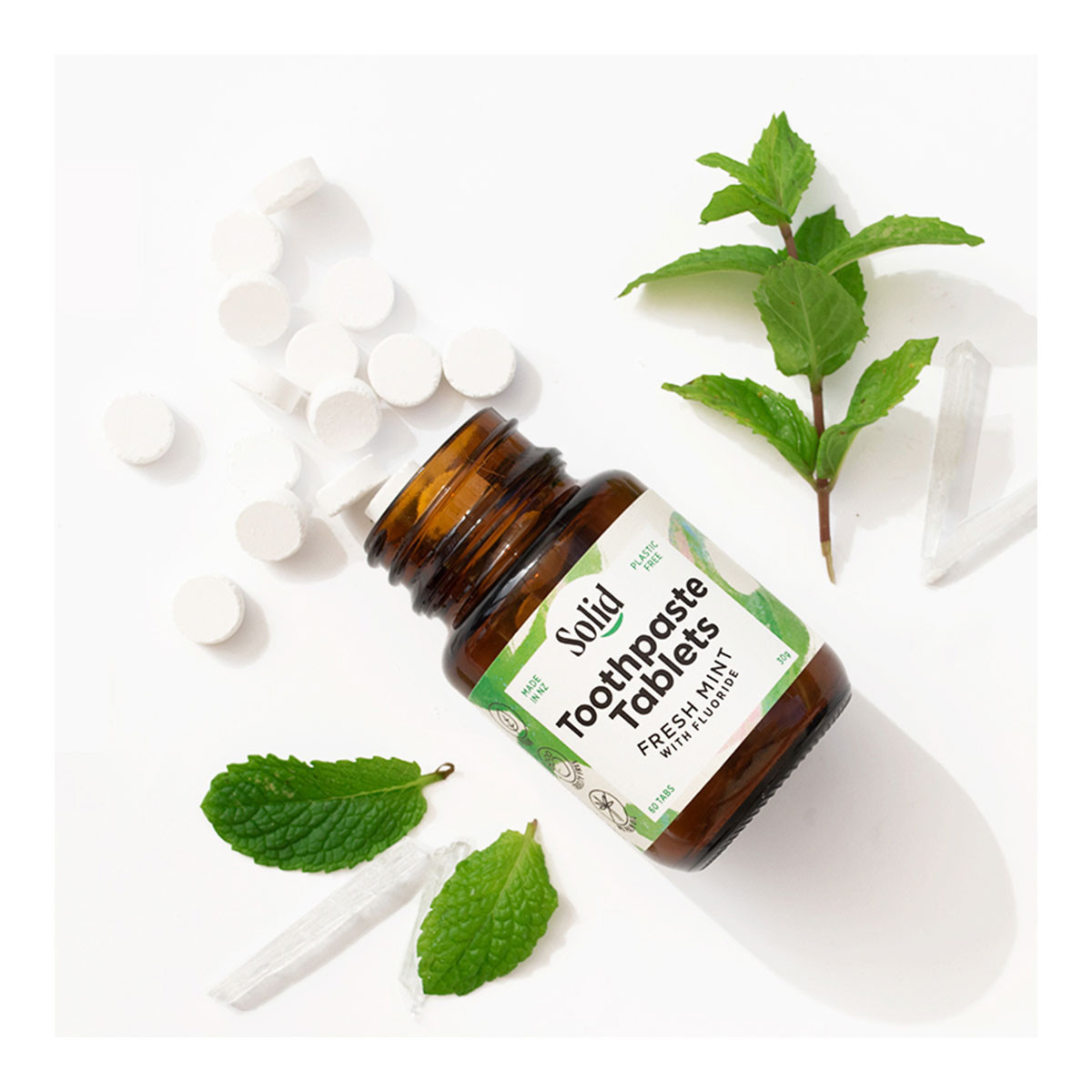 Buy Toothpaste Tablets - Fresh Mint with Fluoride by Solid I HealthPost NZ