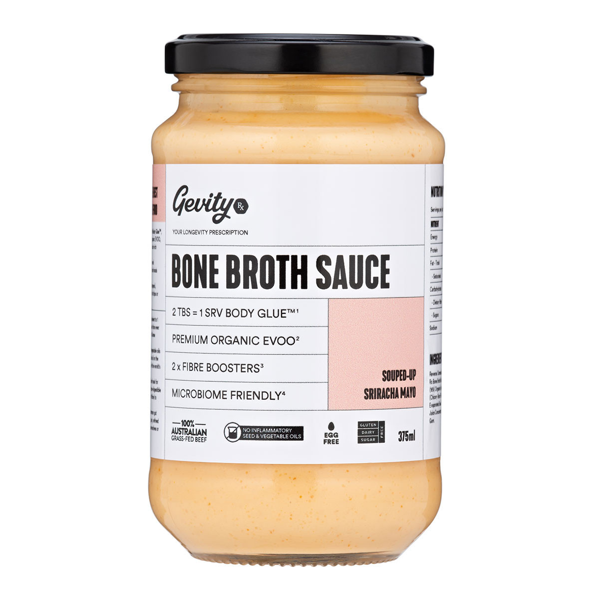 Buy Bone Broth Sauce - Souped-Up Sriracha Mayo by Gevity I HealthPost NZ
