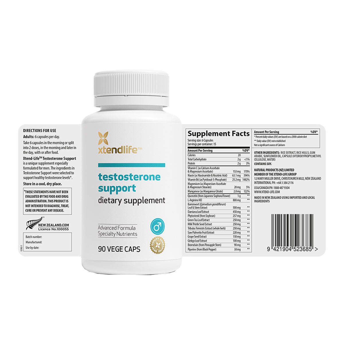 Buy Testosterone Support by Xtendlife I HealthPost NZ