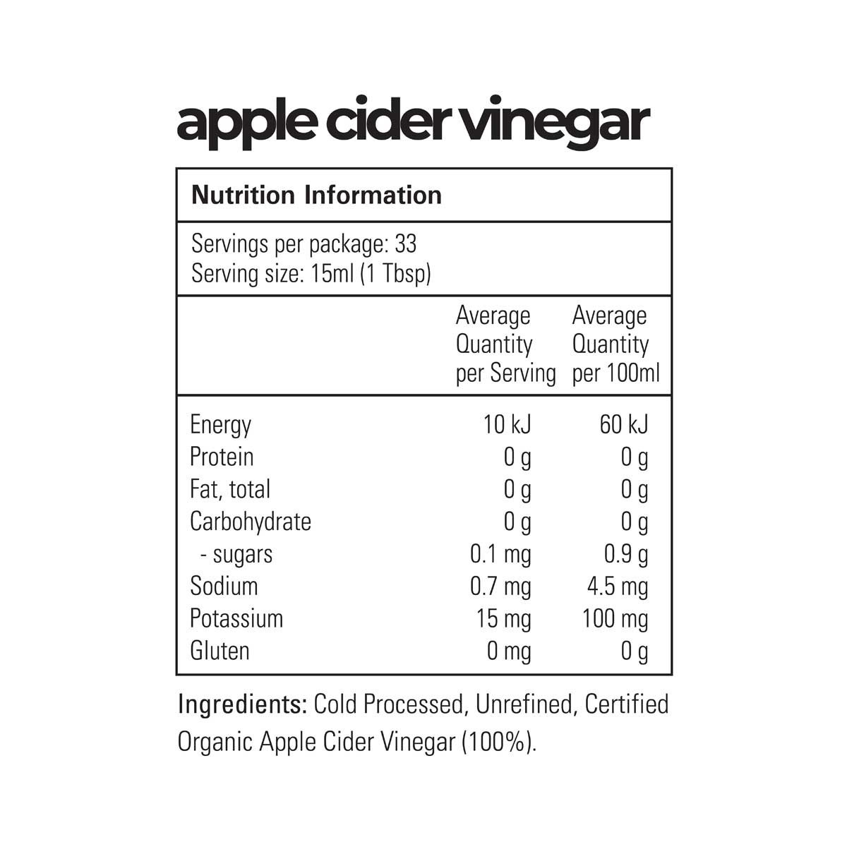Buy Organic Apple Cider Vinegar - Glass Bottle by Waihi Bush I ...