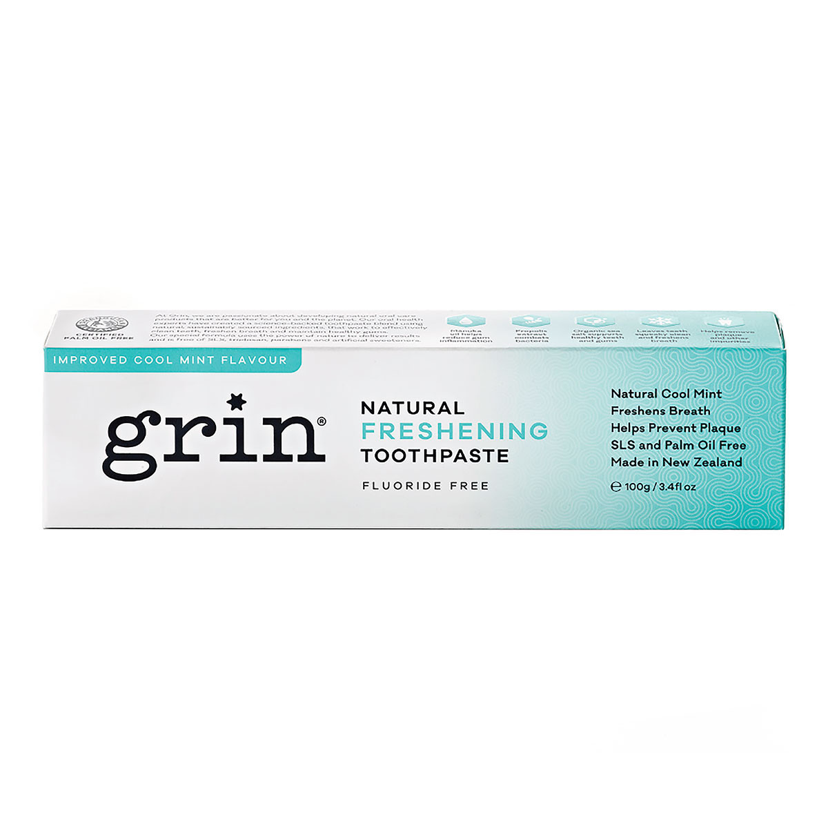 Buy Natural Freshening Toothpaste by Grin I HealthPost NZ