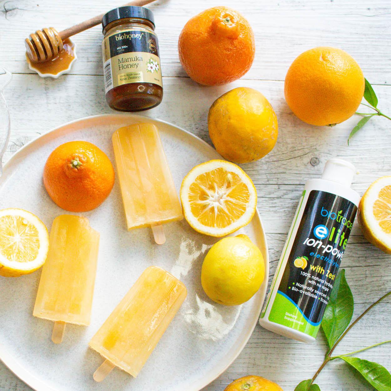 Easy, citrus electrolyte ice pops - HealthPost NZ