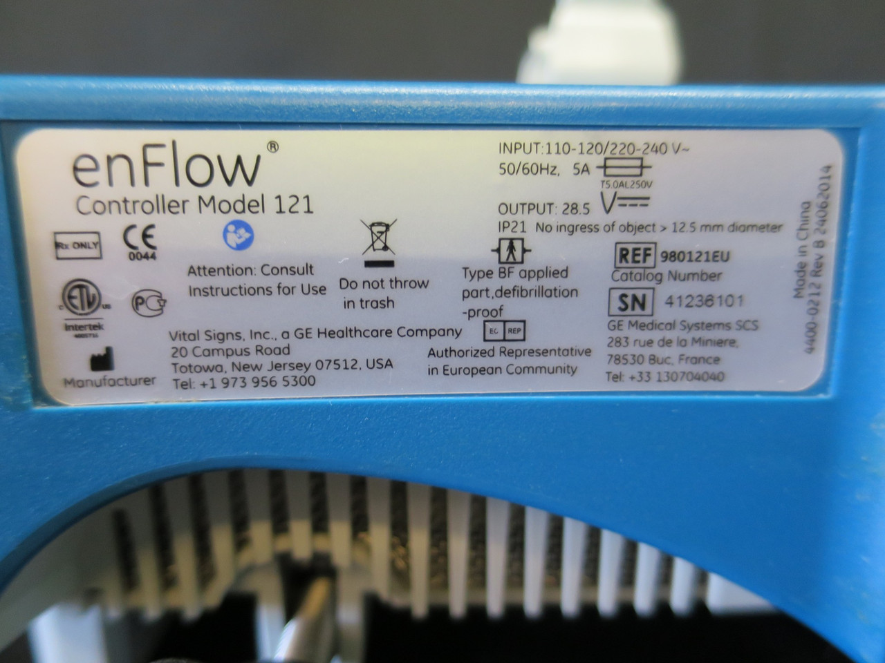 GE enFlow 121 IV Fluid Blood Warmer W/Controller