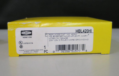 Model Hubbell HBL420HI Receptacle 20A Amp