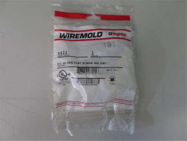 Wiremold V511 Ivory 90 Degree Flat Elbow Fitting Surface