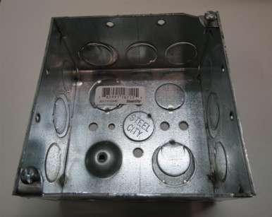 4" Square Electrical Box 2 1/8" Deep Steel City 521711234E