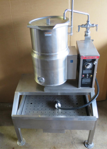 Market Forge FT-6CE 6 Gal Tilt Kettle on Stand w/ Drain Tray, 12 ...