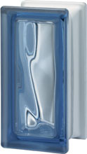 Colored Glass Block | Pegasus Wavy | Blue Glass Block