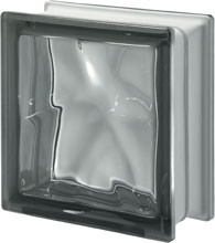 Colored Glass Block | Pegasus Wavy | Grey Glass Block