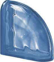 Colored Glass Block | Pegasus Wavy | Blue Glass Block