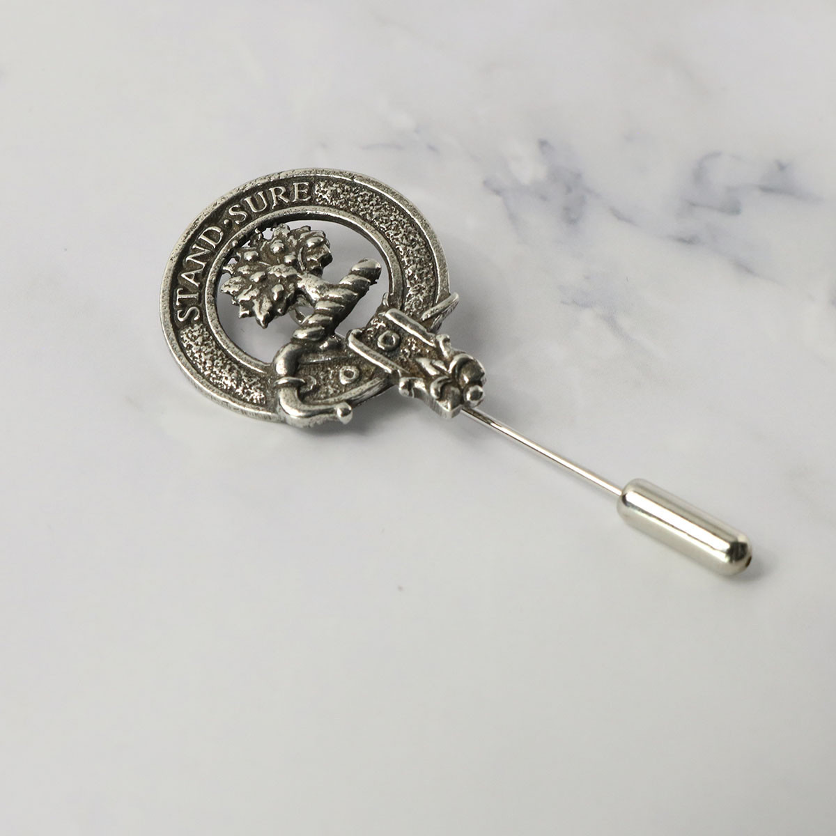 Gaelic Themes Scottish Clan Crest Pewter Lapel Pin – Lightweight ...