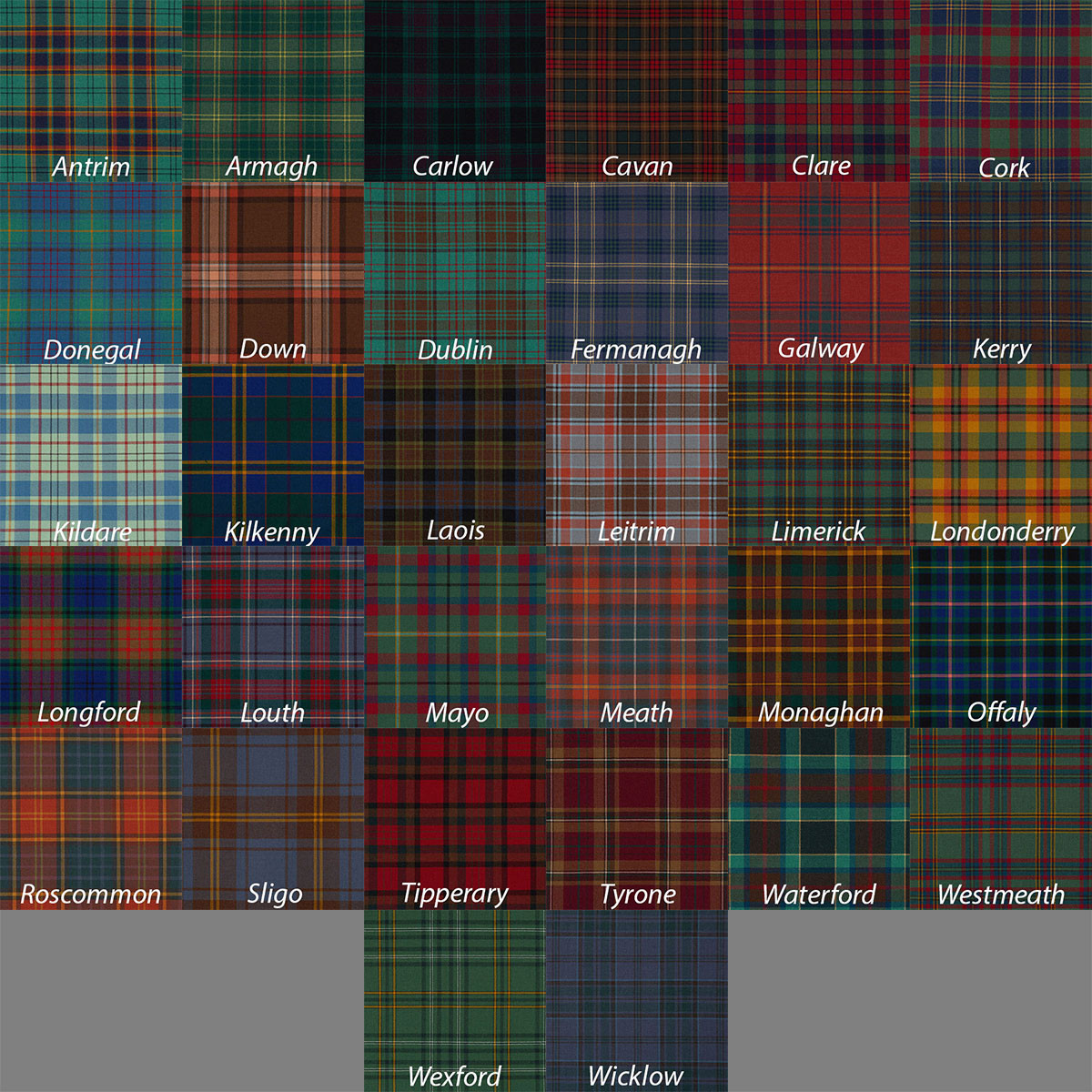 Irish County Spring Weight Premium Wool Tartan Sashes – 8oz | 32 ...