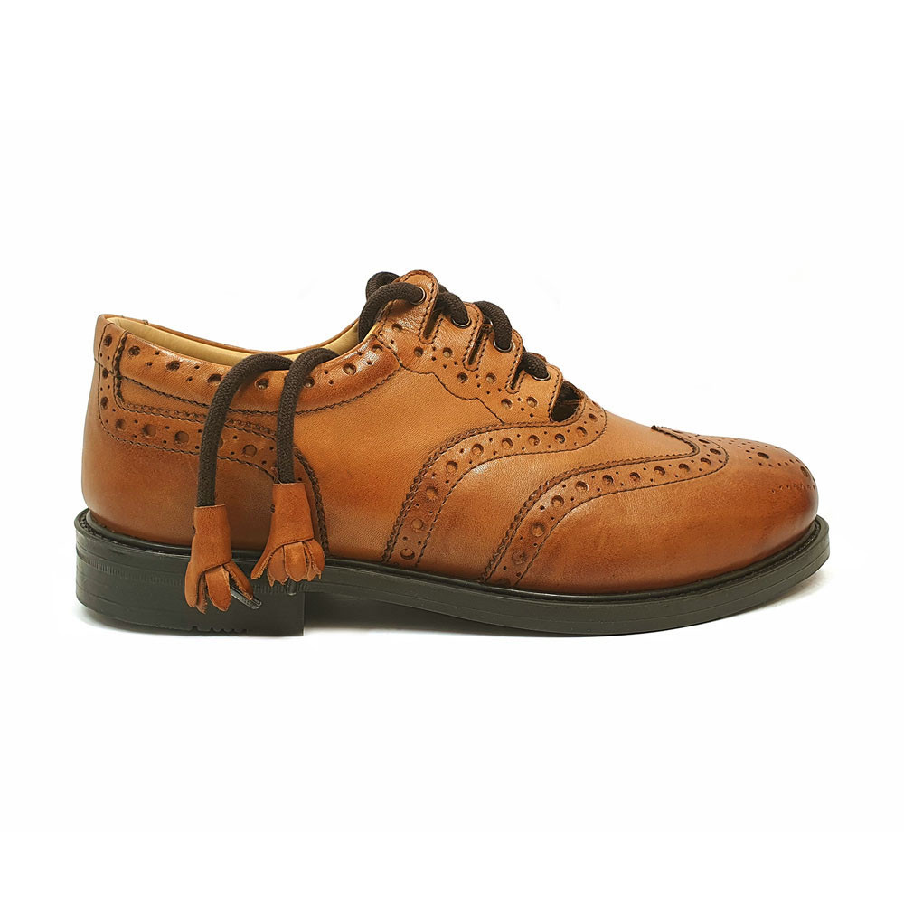 Brown Ghillie Brogues – Traditional Scottish Kilt Shoes