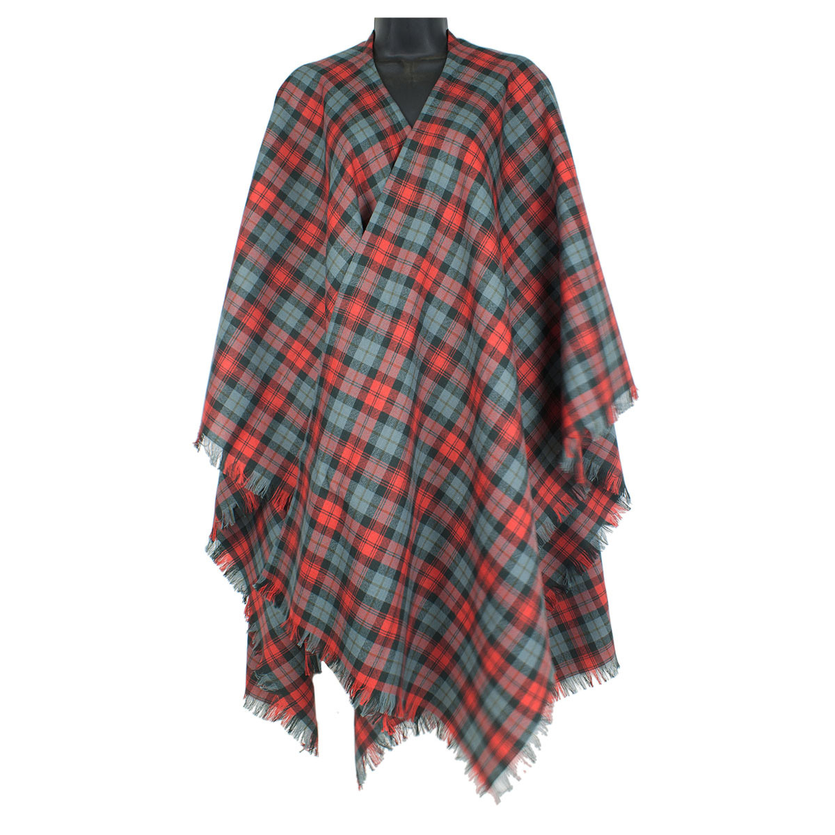Spring Weight Tartan Serape (Ruana) – 100% Premium Wool, Made in Scotland