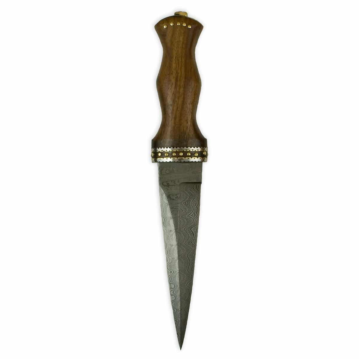 Damascus Dirk with Ornate Rosewood Handle – A Blade of Honor and Heritage