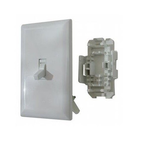White Self Contained Toggle Light Switch Snap w/ Plate WDR Mobile Home ...