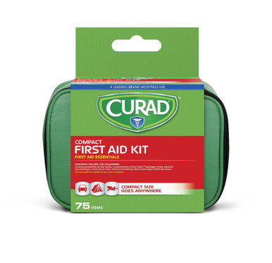 CURAD Compact First Aid Kit, 75 Pieces - 6 Each/Case - CURFAK200RB