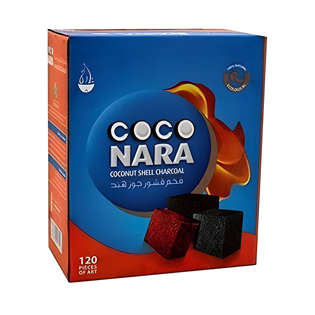 Hookah Charcoal Coco Nara 120Ct Big 12Bx/Case