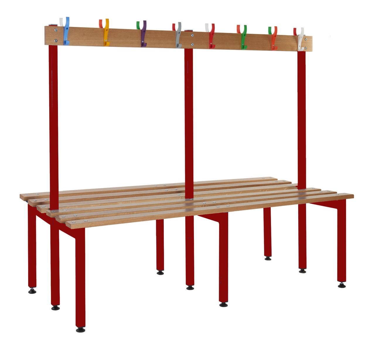 School Cloakroom Island Bench - Double Depth