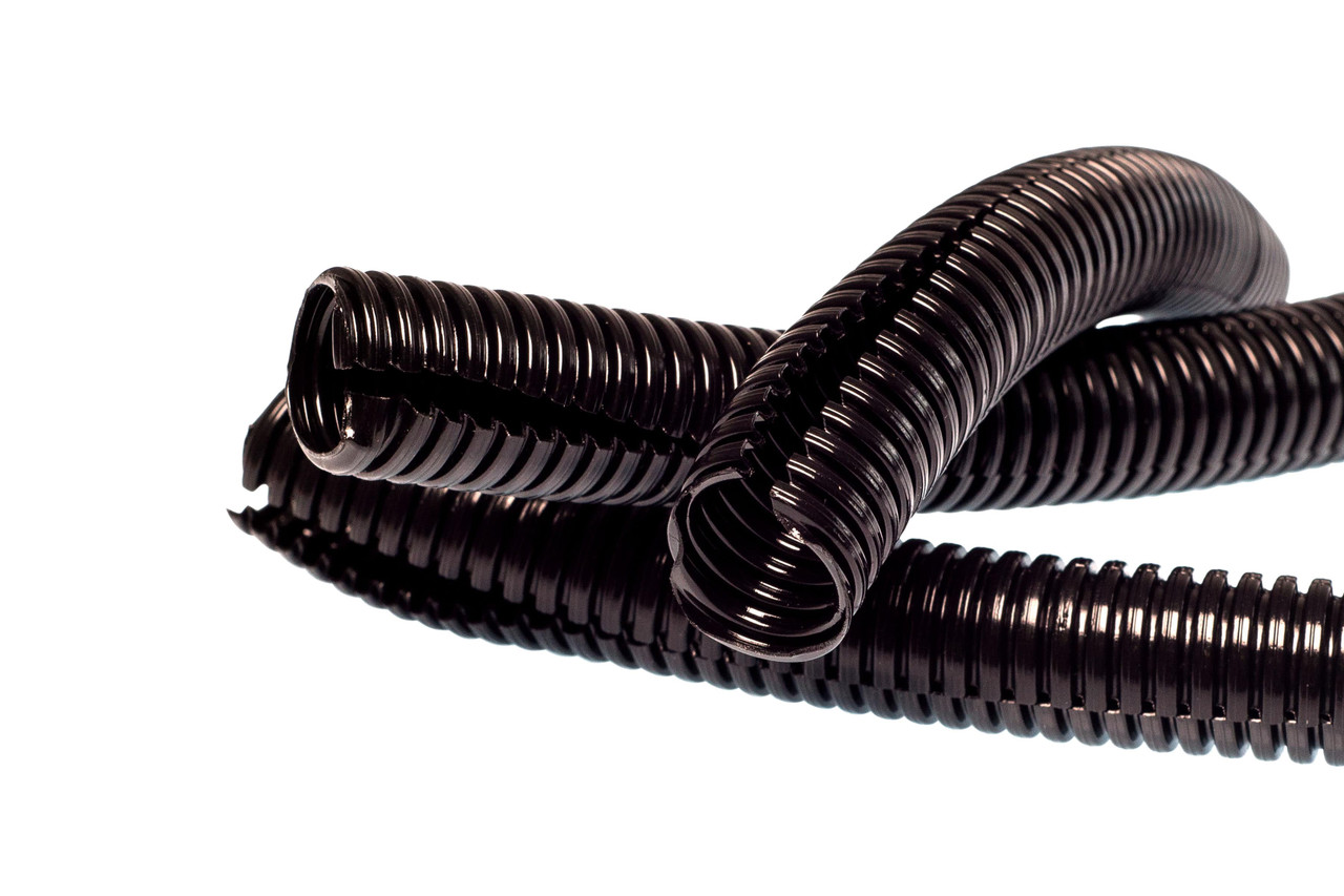 Split Conduit Tubing - Black & Flexible - 50m - GTSE