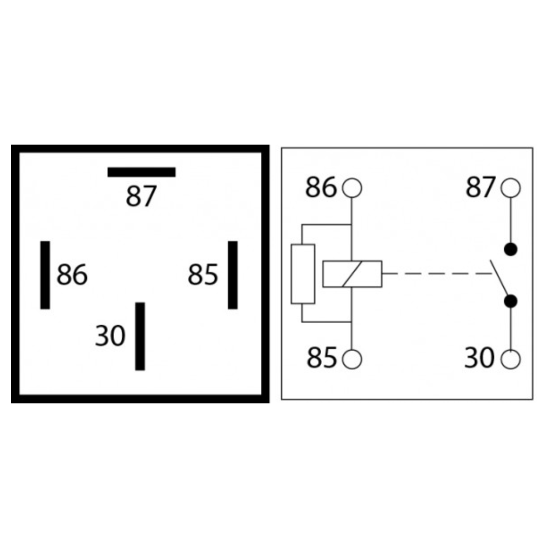 12V 40A 4-Pin Relay with Resistor - GTSE