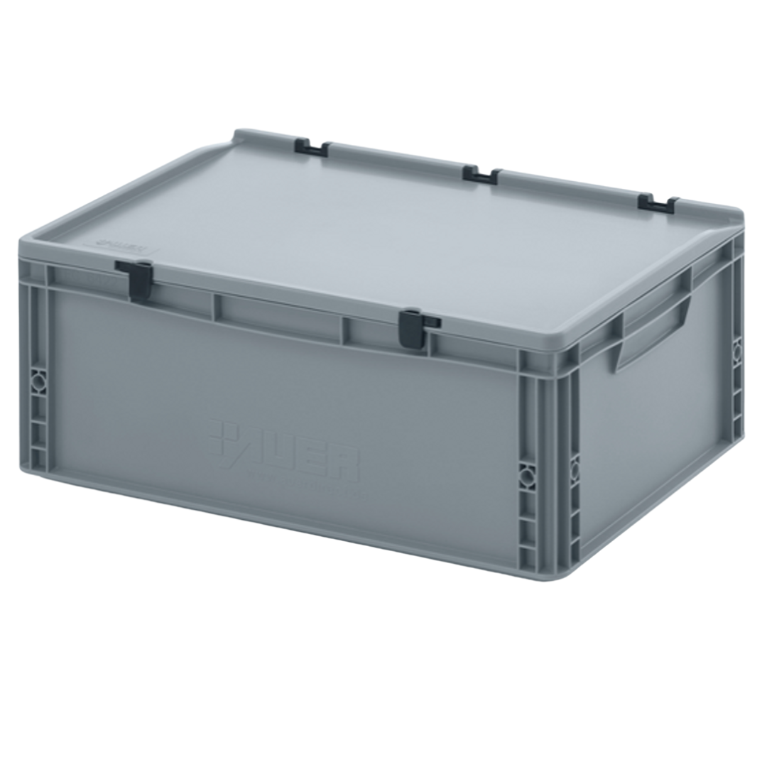 45L Euro Stacking Container with Lid (600L x 400W x 235H mm) - GTSE