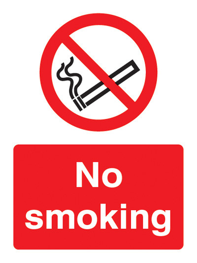 No Smoking Vertical - Safety Sign - GTSE UK
