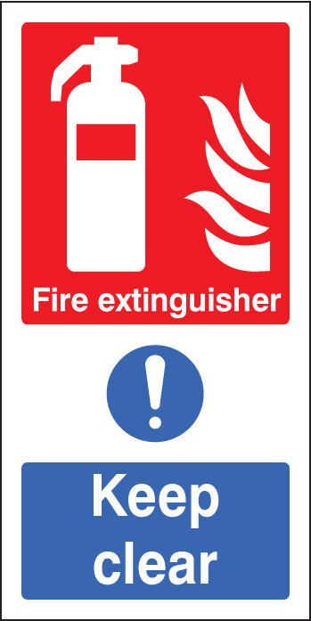 Fire Extinguisher Keep Clear (Multi Purpose) - Safety Sign - GTSE UK