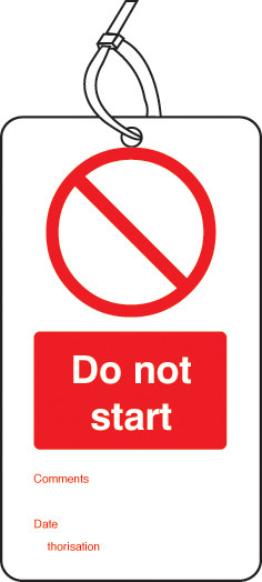 Do Not Start Off Double Sided Safety Tags (Pack Of 10) - GTSE UK