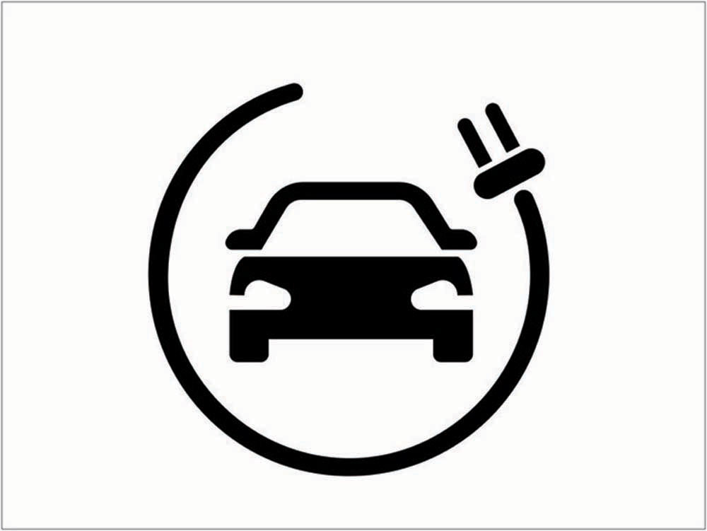 Stencil 600X400mm - Electric Vehicle Symbol - GTSE UK