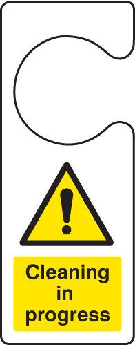 Cleaning In Progress - Door Hanger - Safety Sign - GTSE UK