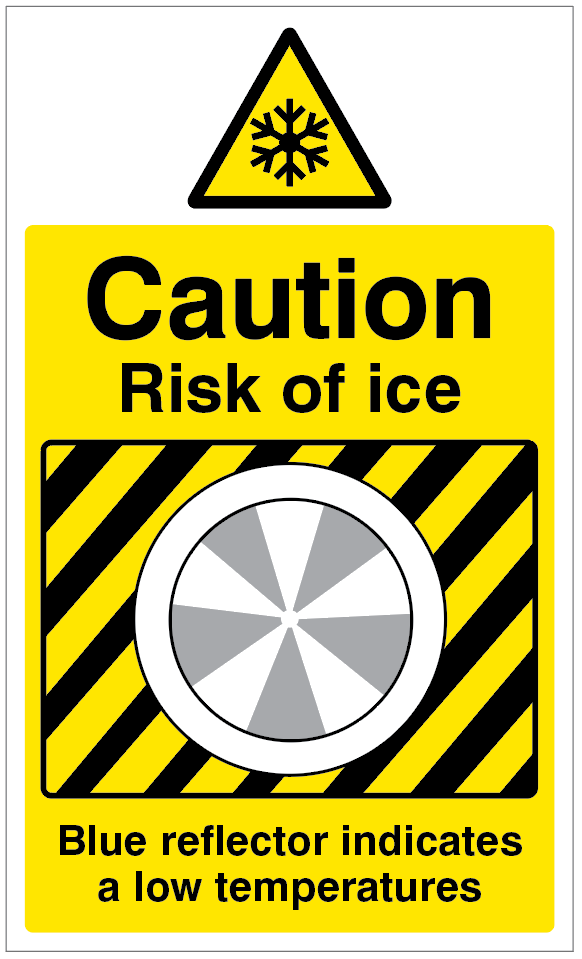 Ice Detector Sign 300X500mm (3mm Aluminium Composite C/W Channelling ...