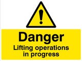 Danger Lifting Operations In Progress - Safety Sign - GTSE UK