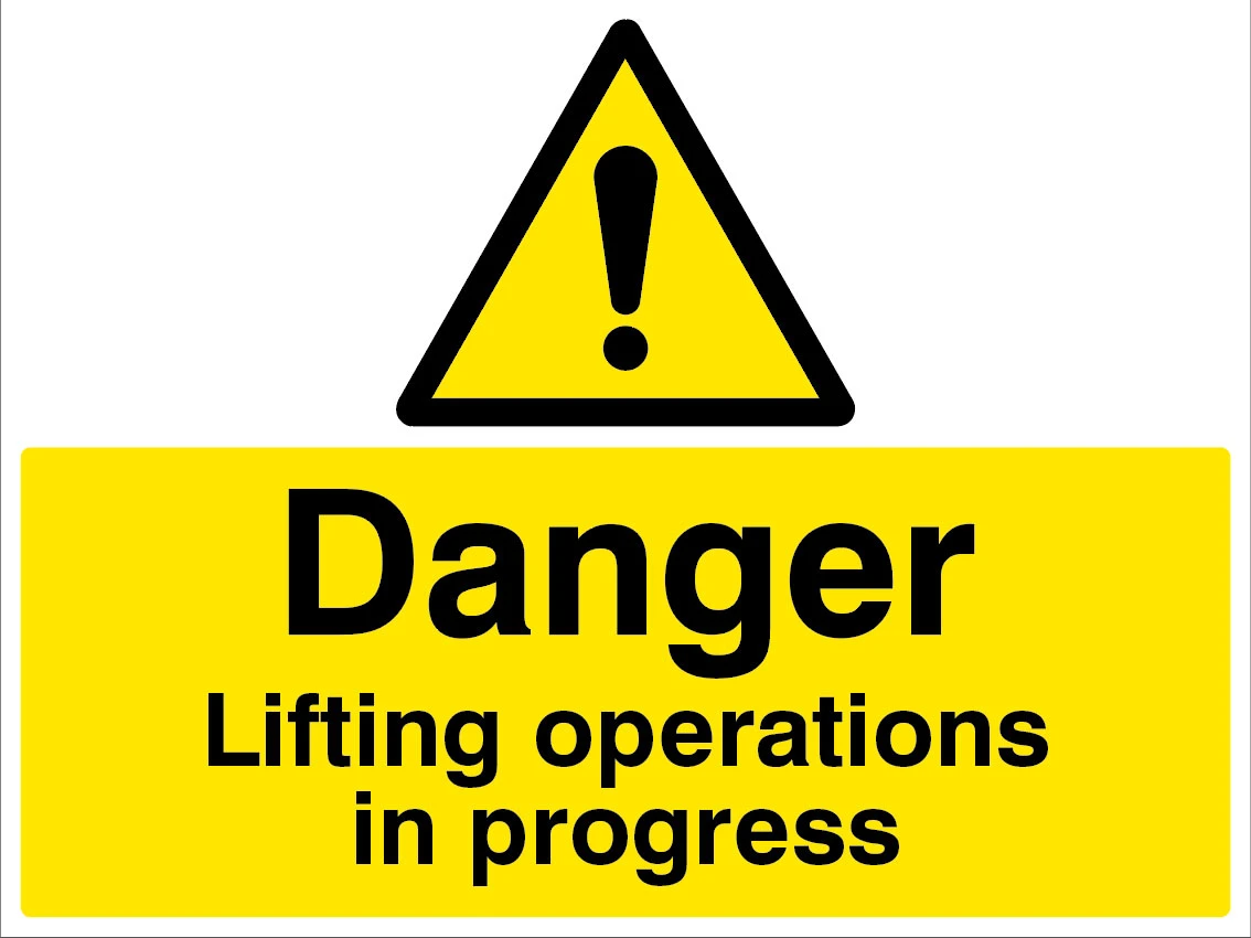 Danger Lifting Operations In Progress - Safety Sign - GTSE UK