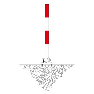 DEFENDER Drop Down Post (60mm Diameter, Height: 1,000mm) - GTSE UK