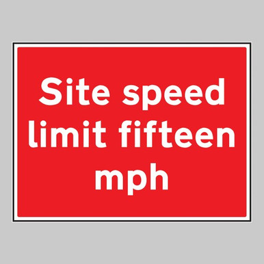 Site Speed Limit 15mph - 600 x 450mm - GTSE UK