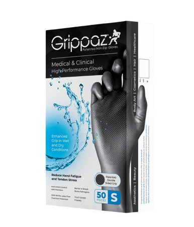 Black Grippaz Medical & Clinical Gloves (Box of 50) - GTSE UK