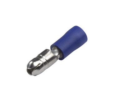 Blue Bullet Male Quick Disconnect Terminals, Brass, Tin, Vinyl, 300V - GTSE