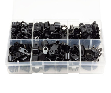 Assorted Black Nylon P-Clips - GTSE