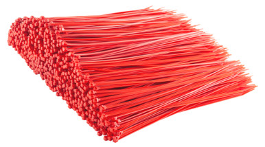 1000 Red Nylon Cable Ties, Self-locking Zip Ties, All Size Tie Wraps - GTSE